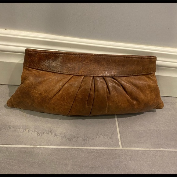 Lauren Merkin | Bags | Lauren Merkin Brown Vintage Leather Clutch Bag ...